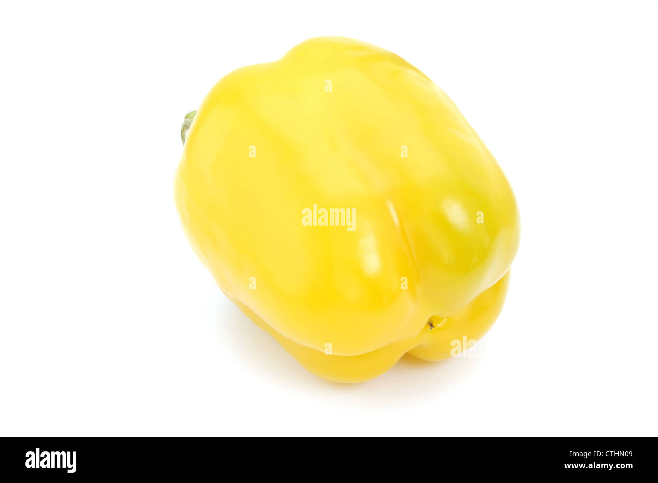 Yellow pepper (capsicum) isolated on a white background Stock Photo - Alamy
