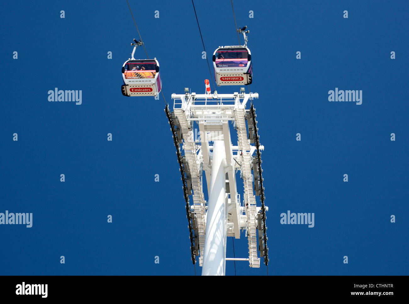 Emirates Air Line cable car, London Stock Photo - Alamy