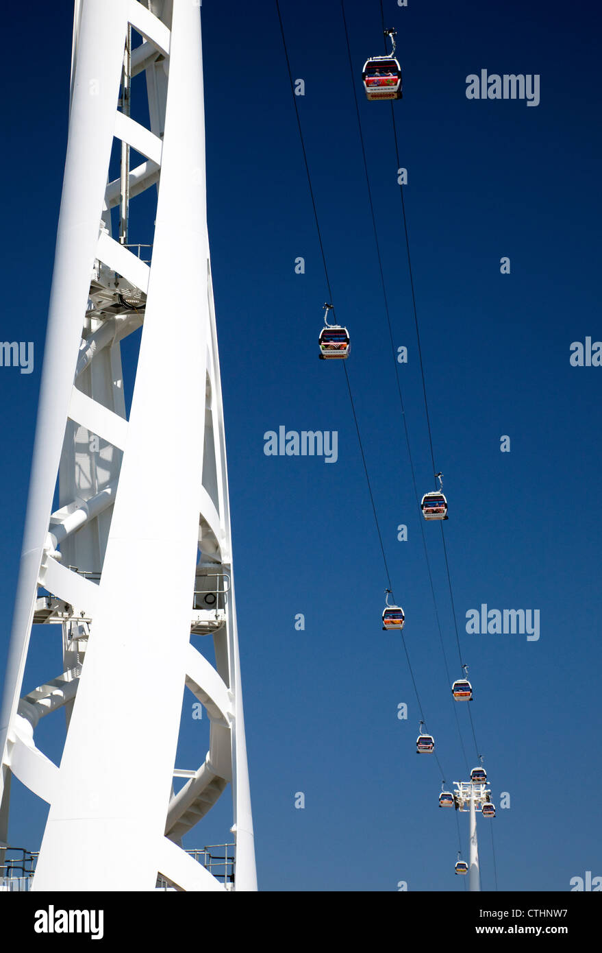 Emirates Air Line cable car, London Stock Photo - Alamy