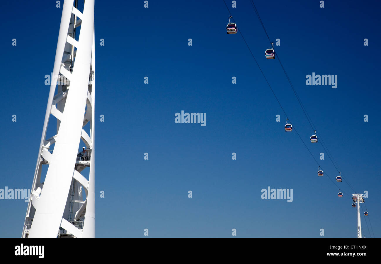 Emirates Air Line cable car, London Stock Photo - Alamy