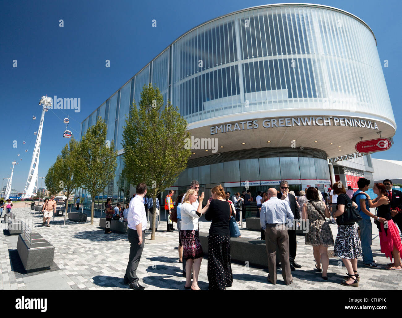 Emirates Air Line cable car, London - Greenwich Peninsula terminal ...