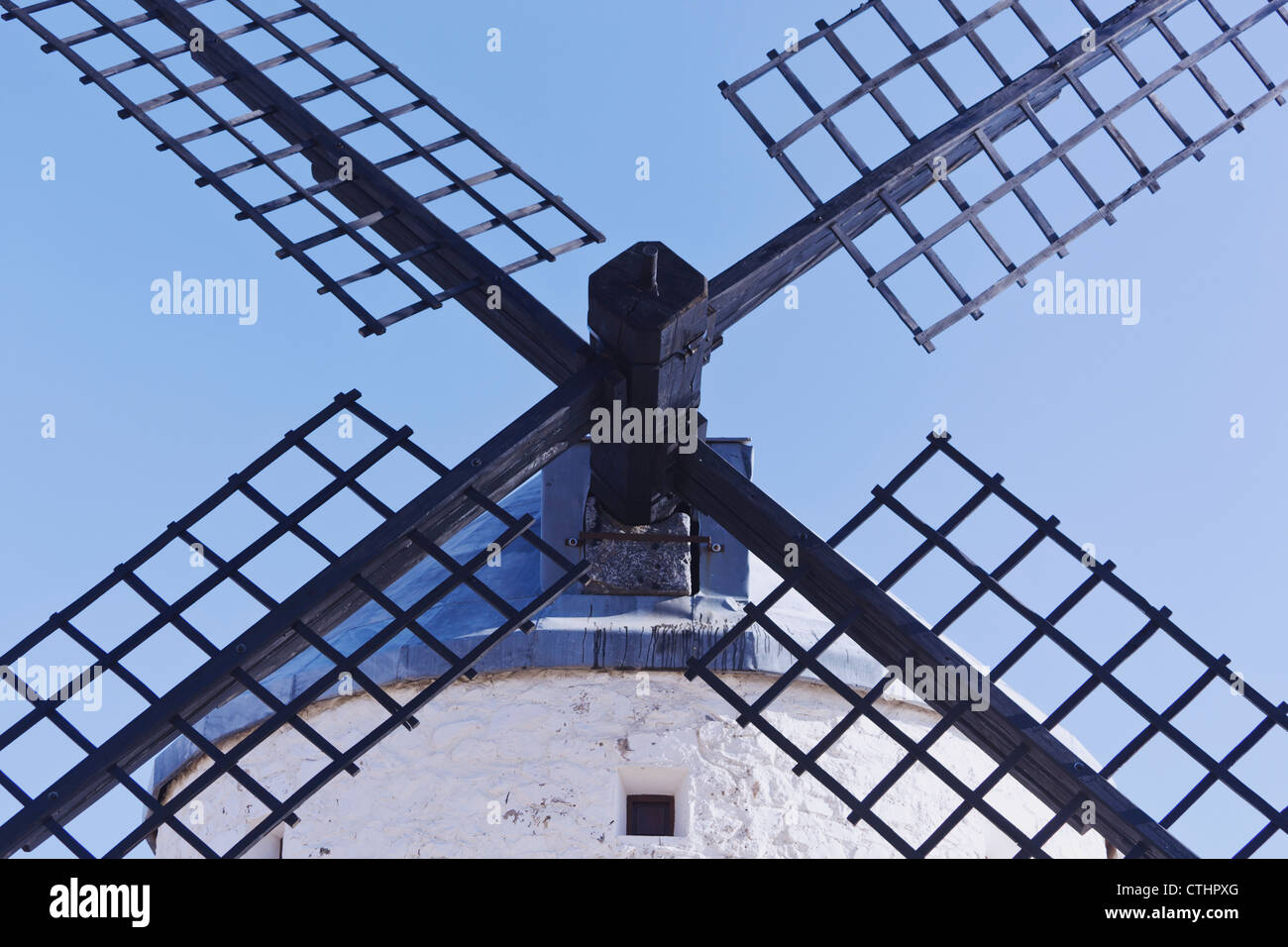 Closeup Of A Windmill; Urda, Toledo Province, La Mancha, Spain Stock ...