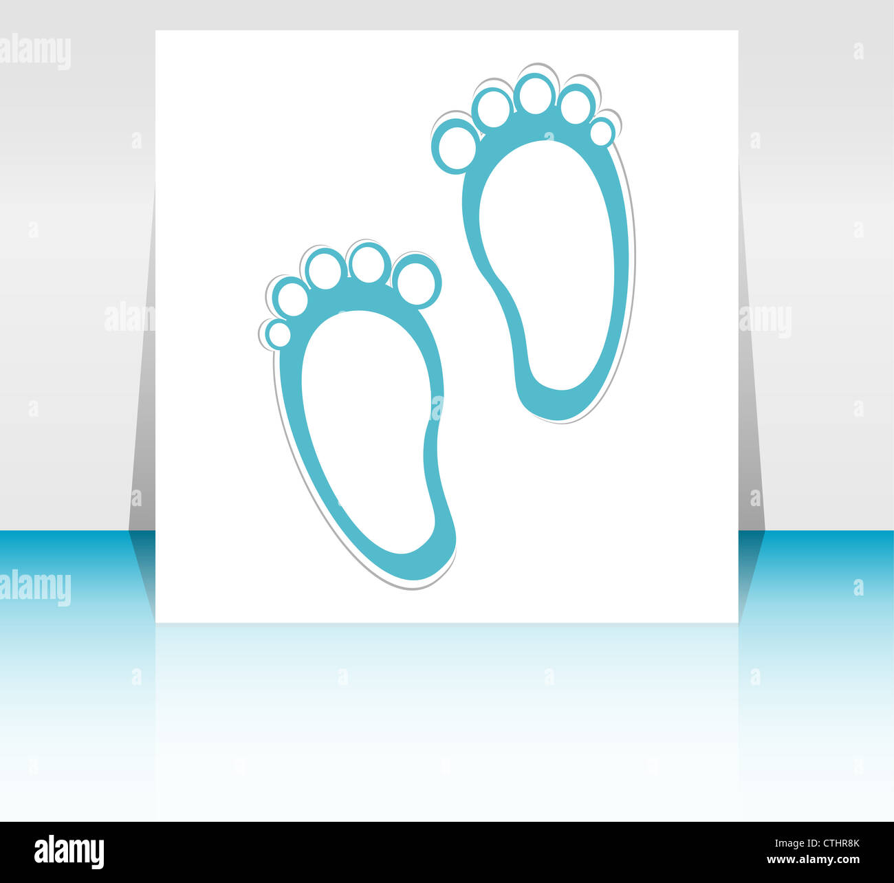 baby boy announcement card - baby boy legs on white abstract background ...