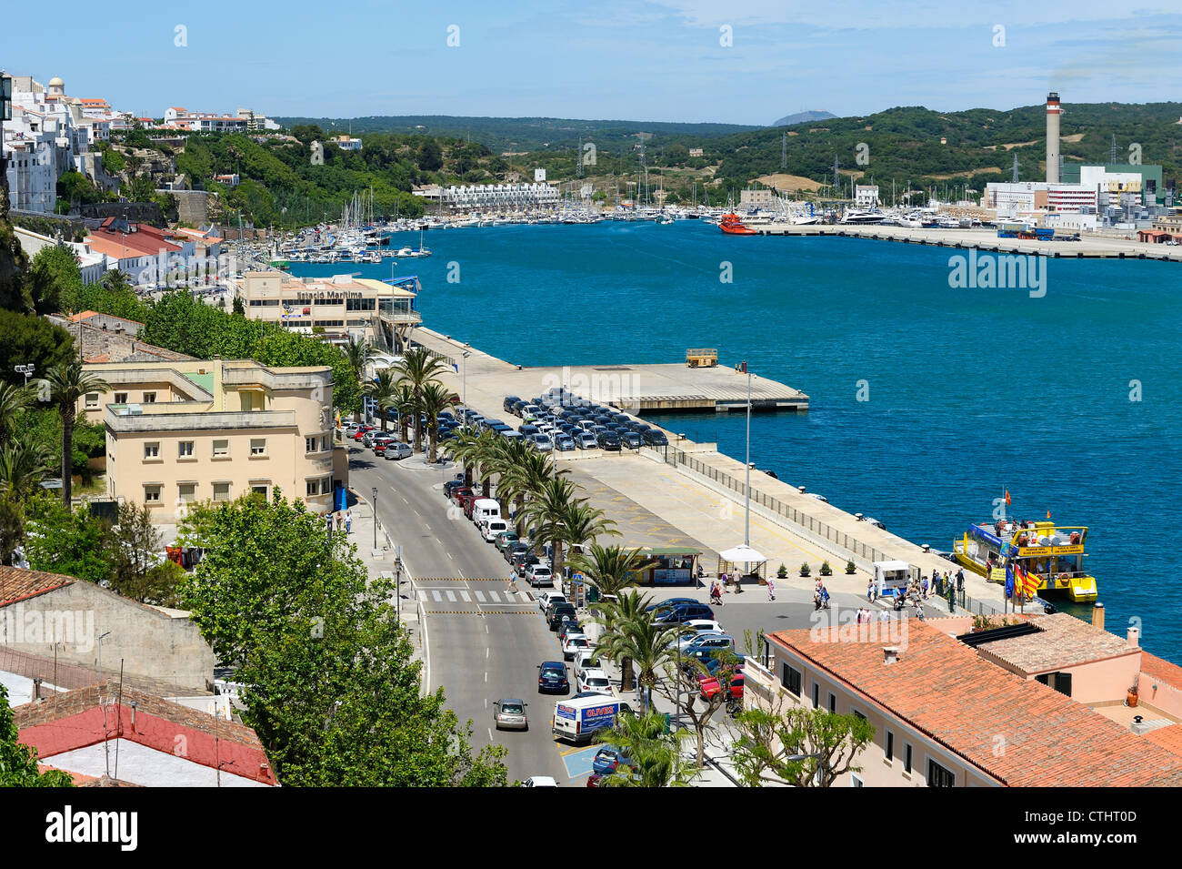 Deep natural harbour port of mahon menorca balearic islands spain Stock ...
