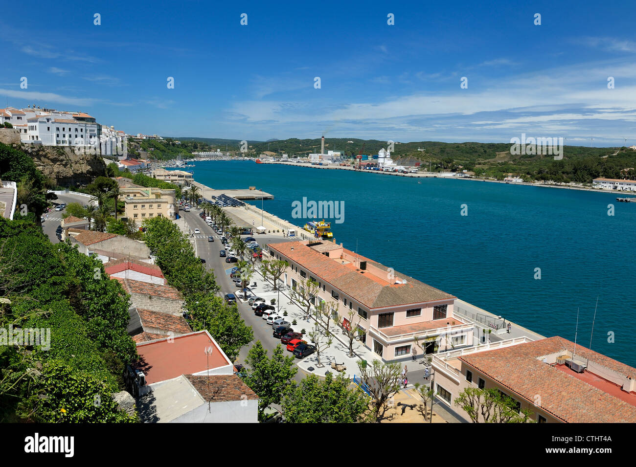 Deep natural harbour port of mahon menorca balearic islands spain Stock ...