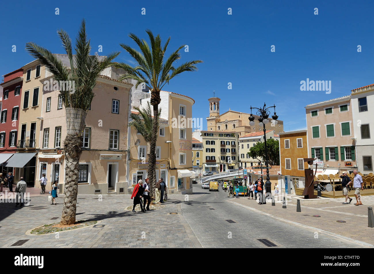 mahon capital city of menorca balearic islands spain Stock Photo - Alamy