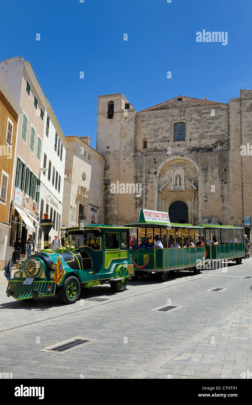 tourist road train Mahon menorca balearic islands spain Stock Photo - Alamy