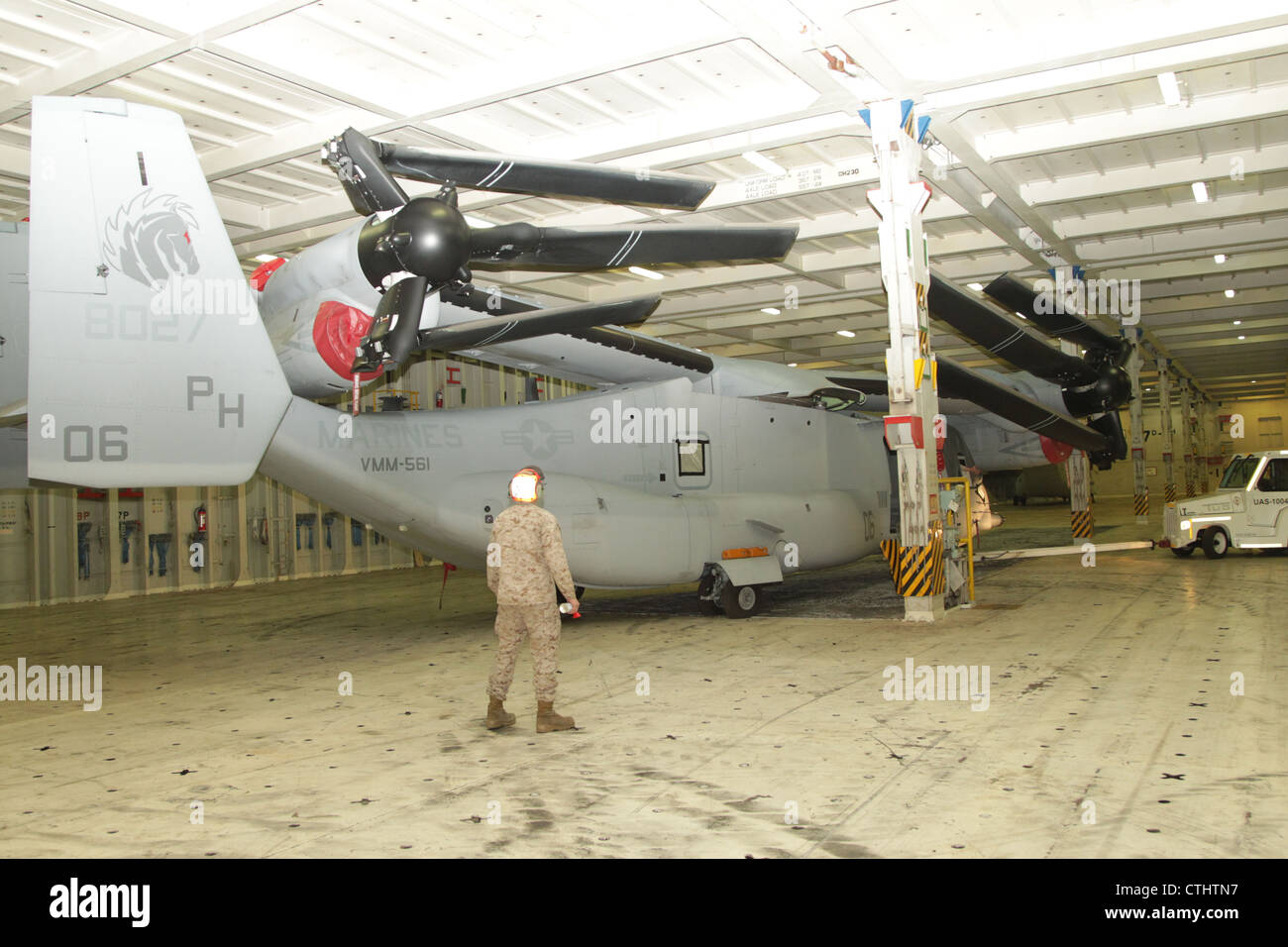 U.S. Marines with Marine Medium Tiltrotor Squadron (VMM) 561, Marine ...