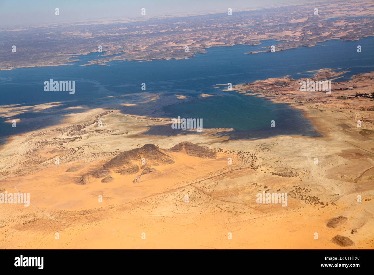 Aerial view of Lake Nasser, Egypt Stock Photo - Alamy