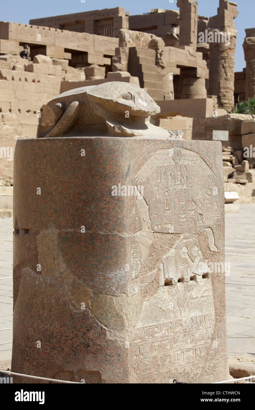 The Monumental Scarab at Karnak Temple Complex, Luxor, Egypt Stock ...