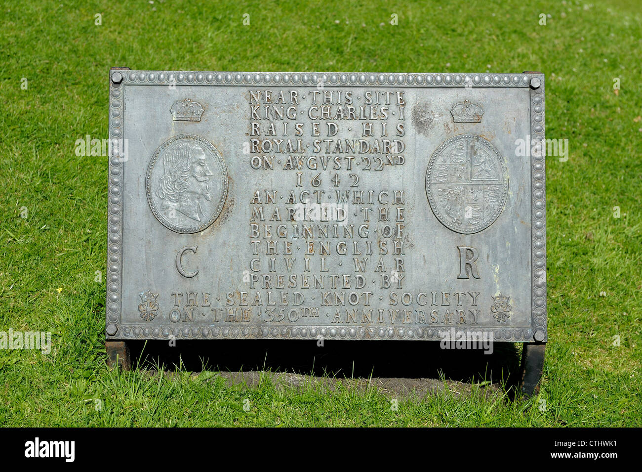 plaque marking the start of the english civil war nottingham castle ...
