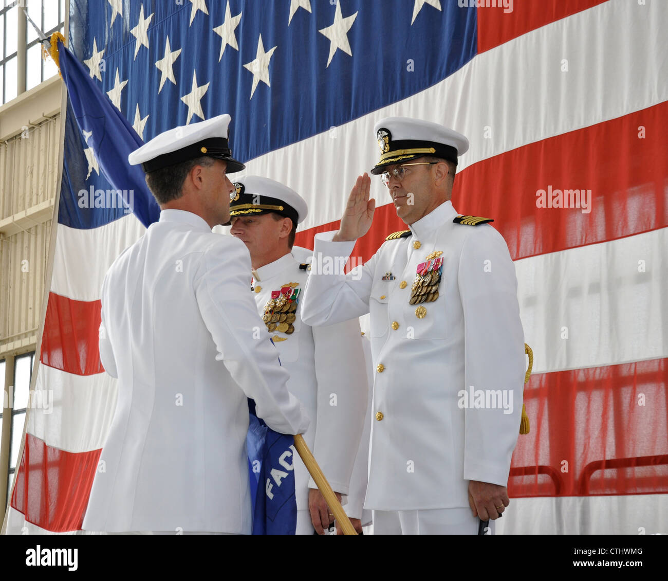 Capt. Christopher H. Kiwus, right, assumes command of Naval Facilities ...