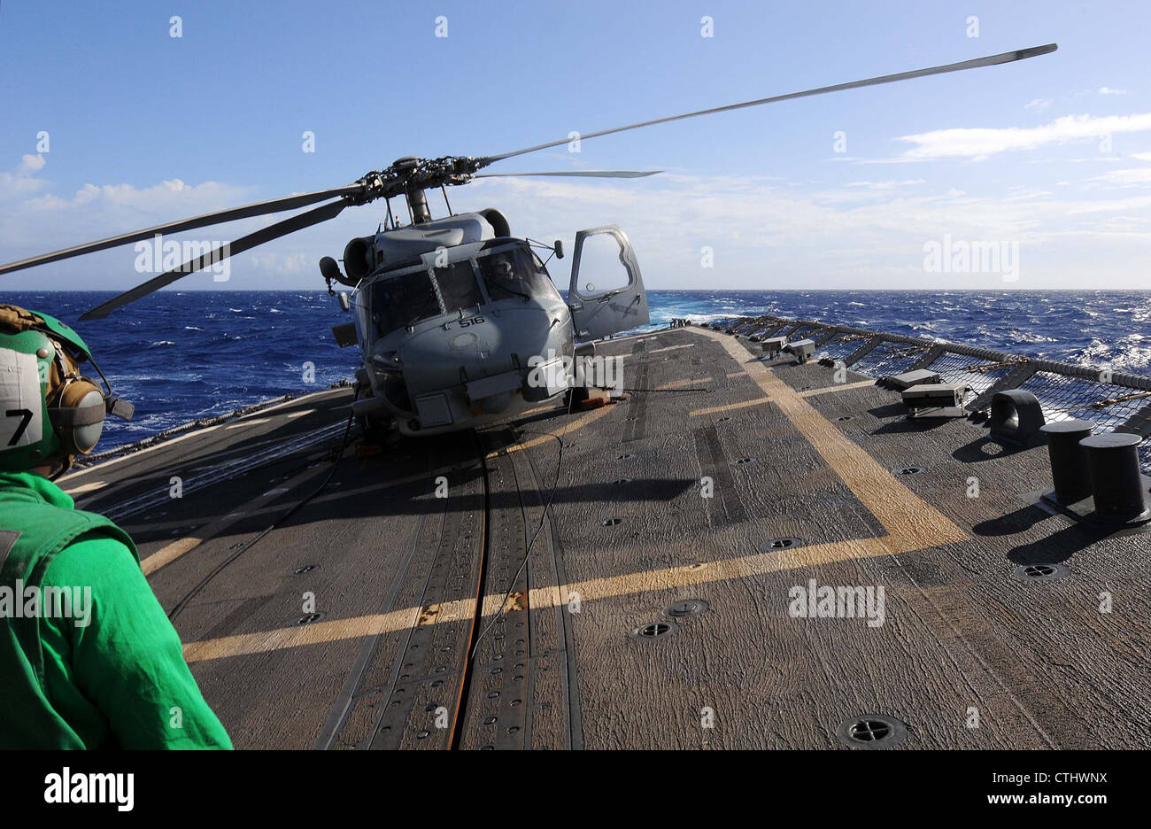 An SH-60B Sea Hawk helicopter assigned to Helicopter Anti-Submarine ...