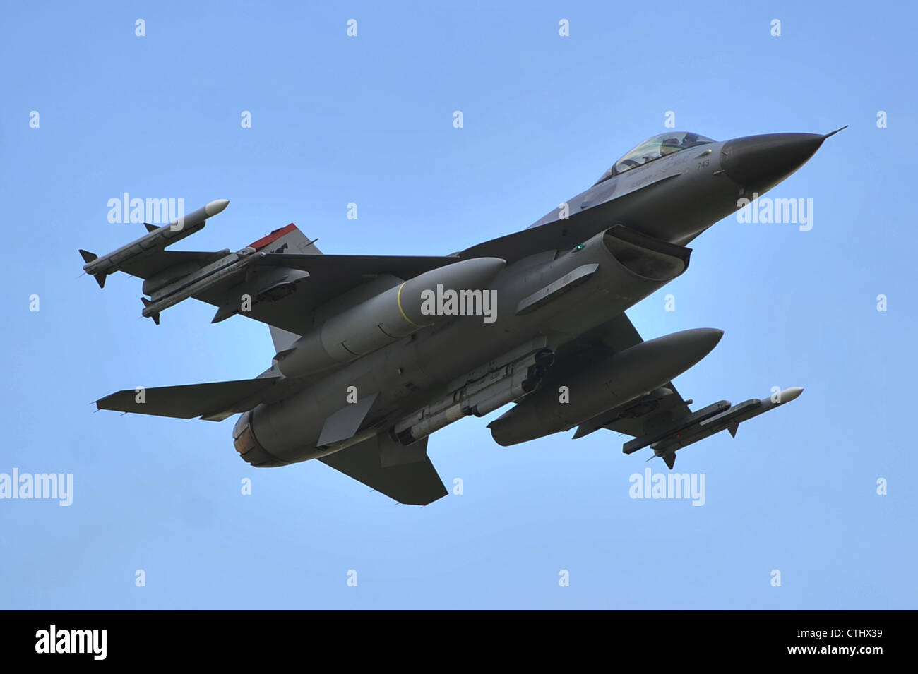 An F-16 Fighting Falcon launches during a combat sortie for operational ...