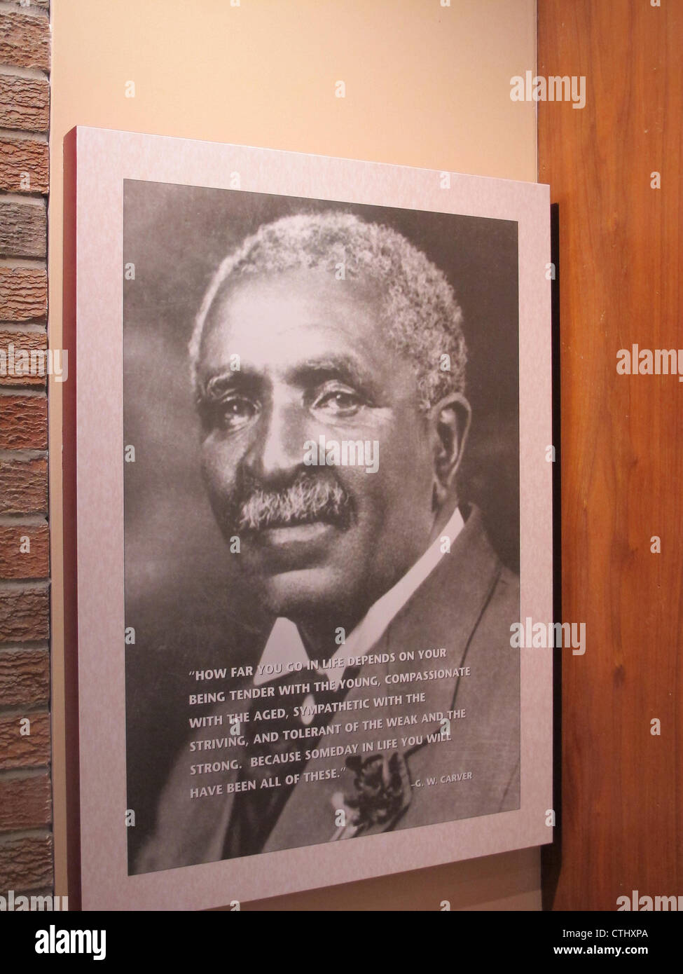Portrait of George Washington Carver hangs on wall at the George ...
