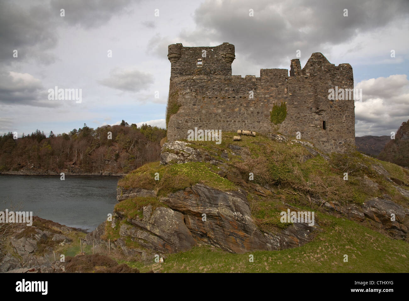 Castle Tioram at Loch Moidart near Acharacle on Ardnamurchan in ...