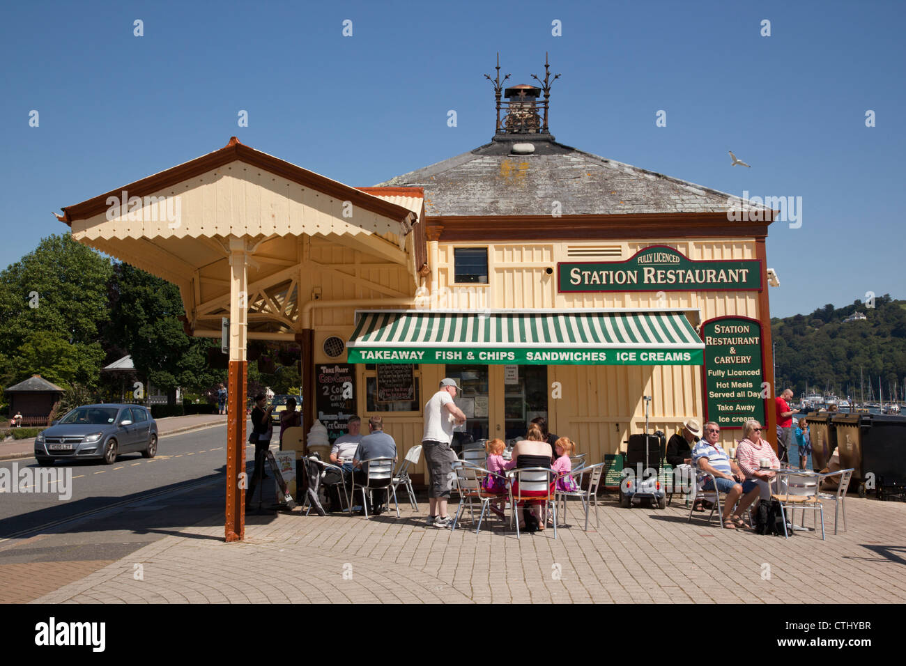 Station Restaurant, Dartmouth, Devon, England, UK Stock Photo - Alamy