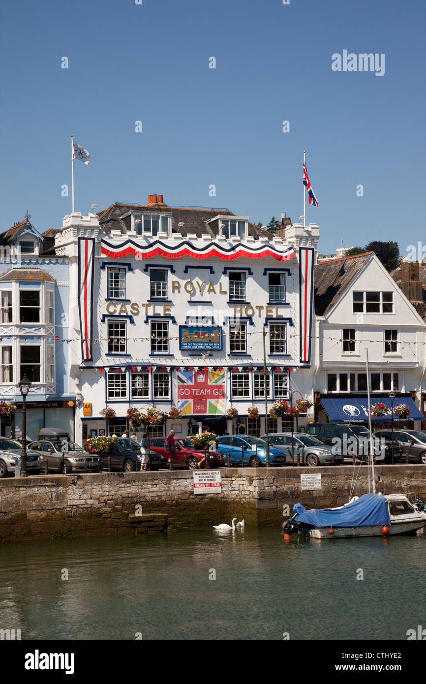 The Royal Castle Hotel, Dartmouth, Devon, England, UK Stock Photo - Alamy