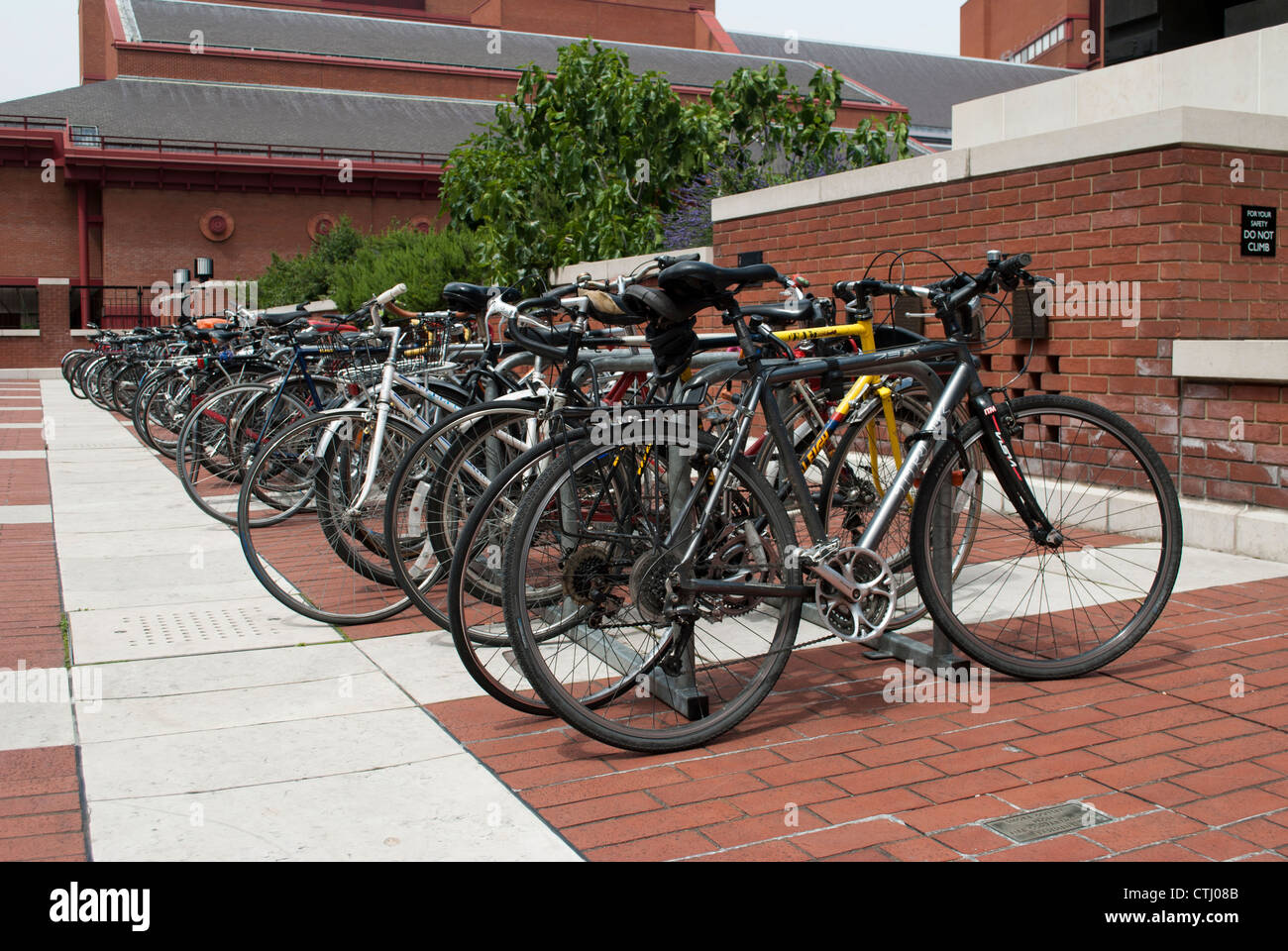 Rack of bicycles at British Library Stock Photo - Alamy