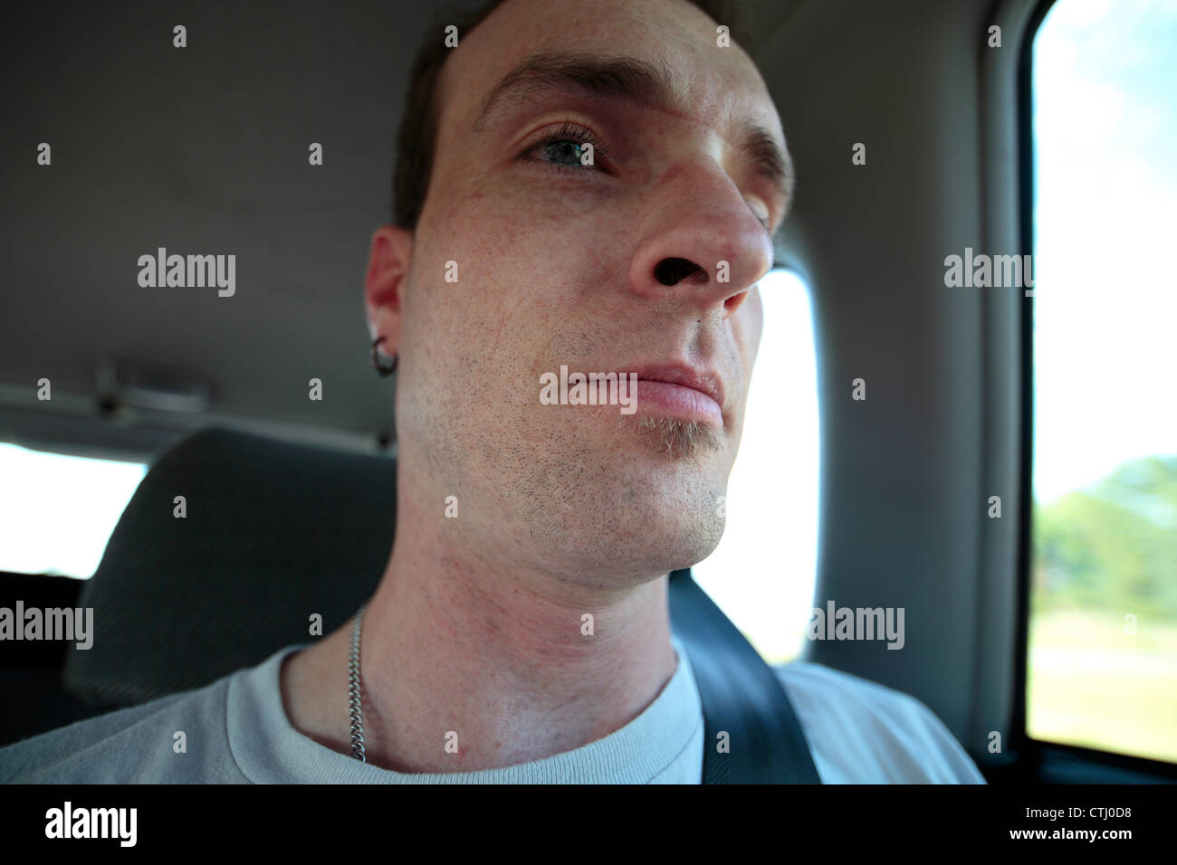 Man with distorted face hi-res stock photography and images - Alamy