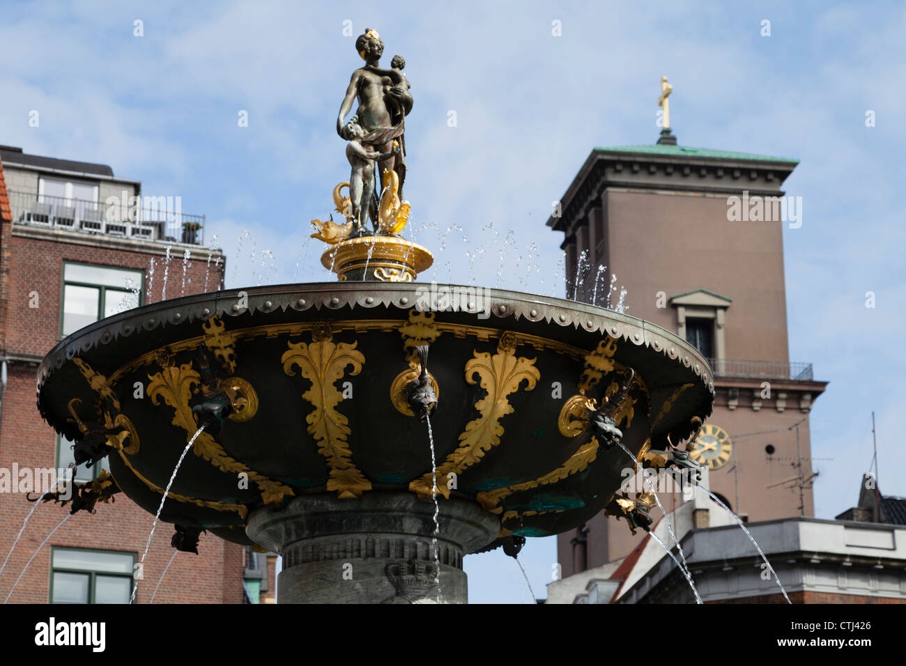 Caritas Fountain, Copenhagen, Denmark Stock Photo - Alamy