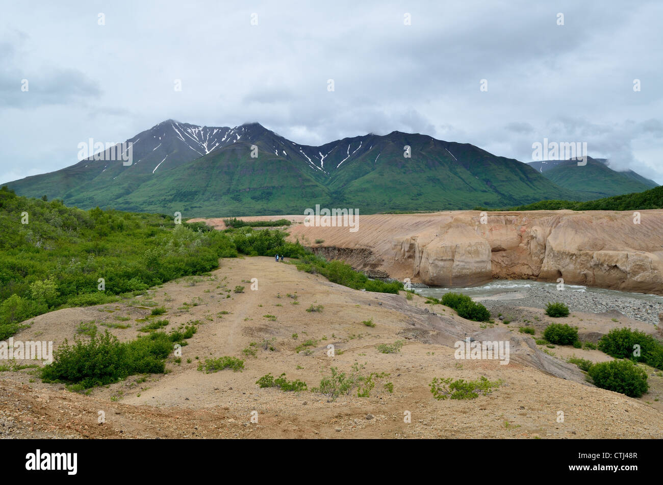 Ukak river erodes into the ash beds from 1912 Novarupta eruption ...