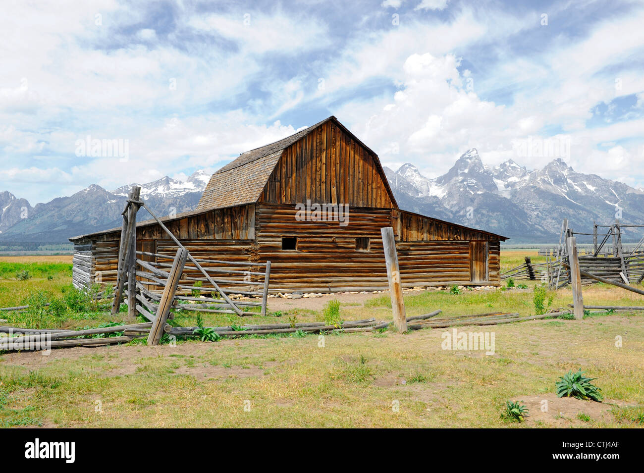 Mormon Row Barn Grand Teton National Park Wyoming WY United States ...