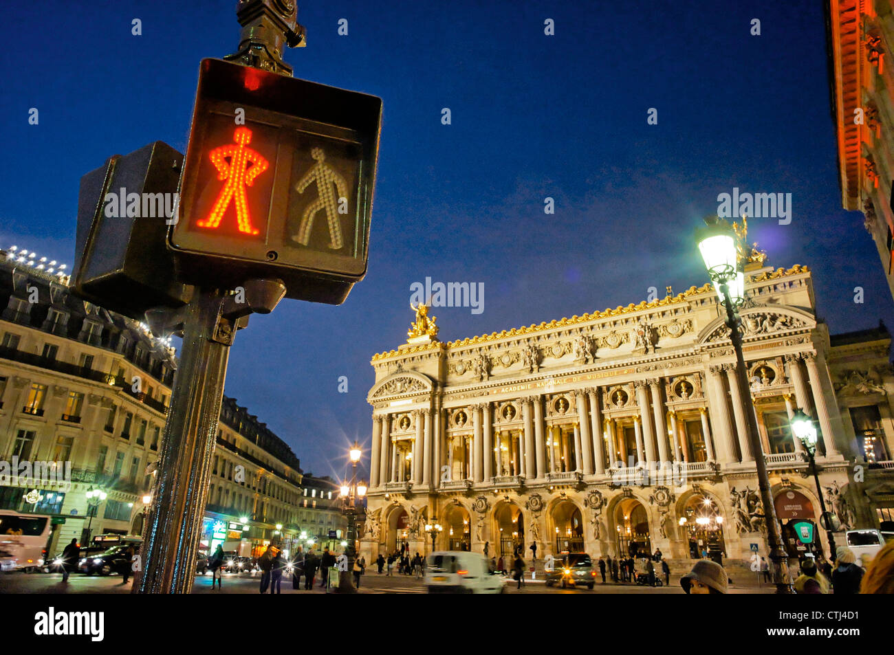 France, Paris, opera garnier at night Stock Photo - Alamy