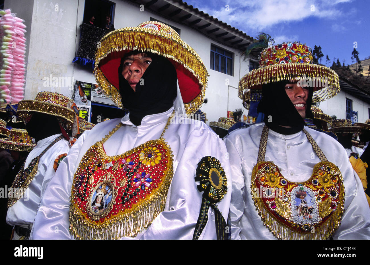 "Qhapaq Negro" dancers during the Virgen del Carmen fiesta. Paucartambo ...