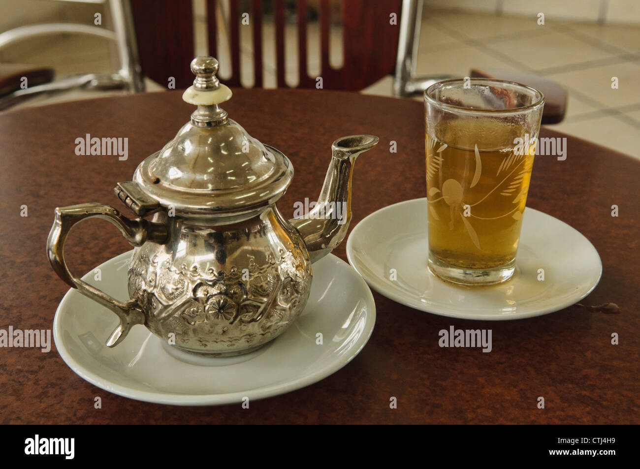 tea, the Berber whiskey and national beverage of Morocco Stock Photo ...