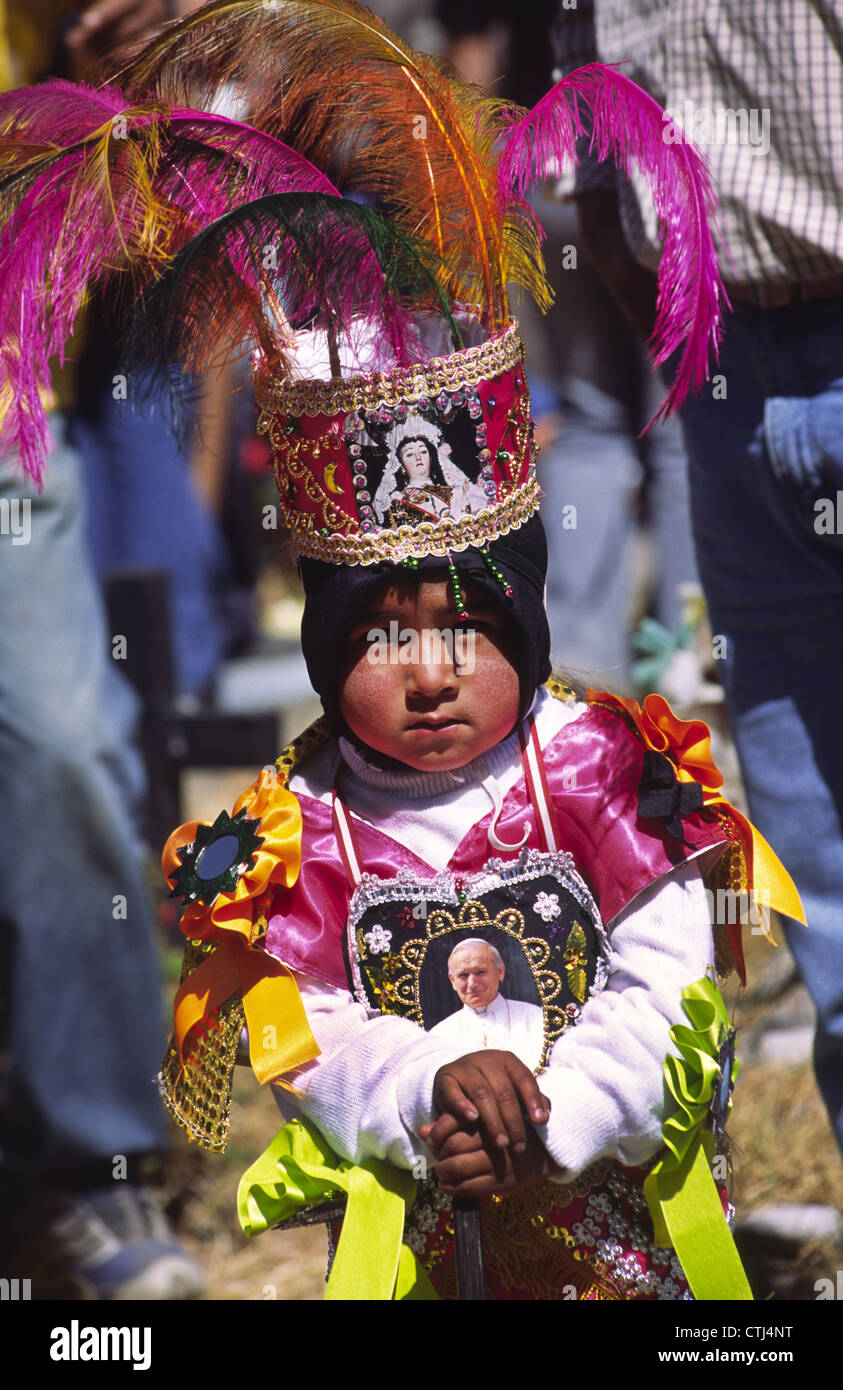 "Qhapaq Ch'uncho" dancer during the Virgen del Carmen fiesta ...