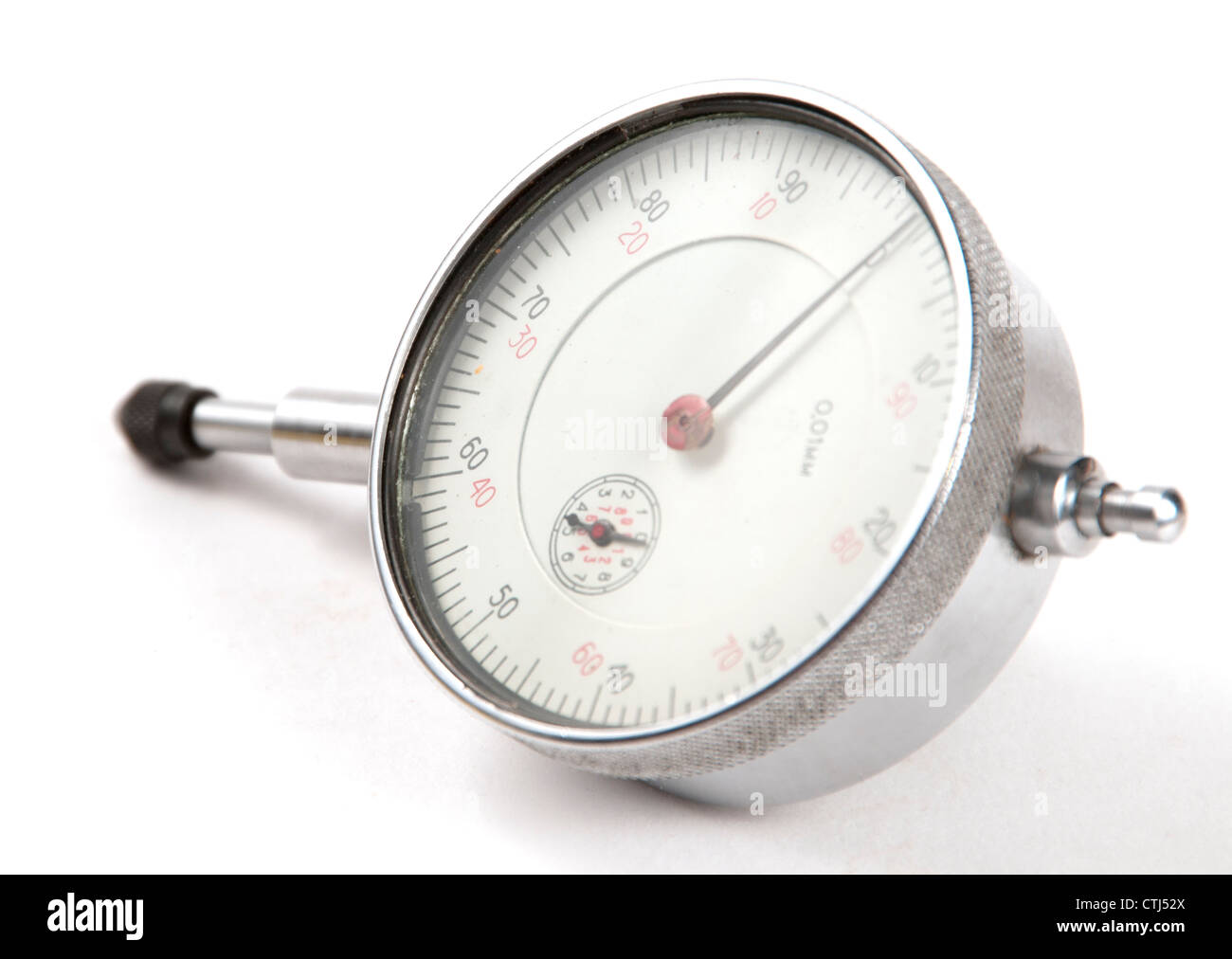 Curvimeter close-up over a white background, angle point of view Stock ...