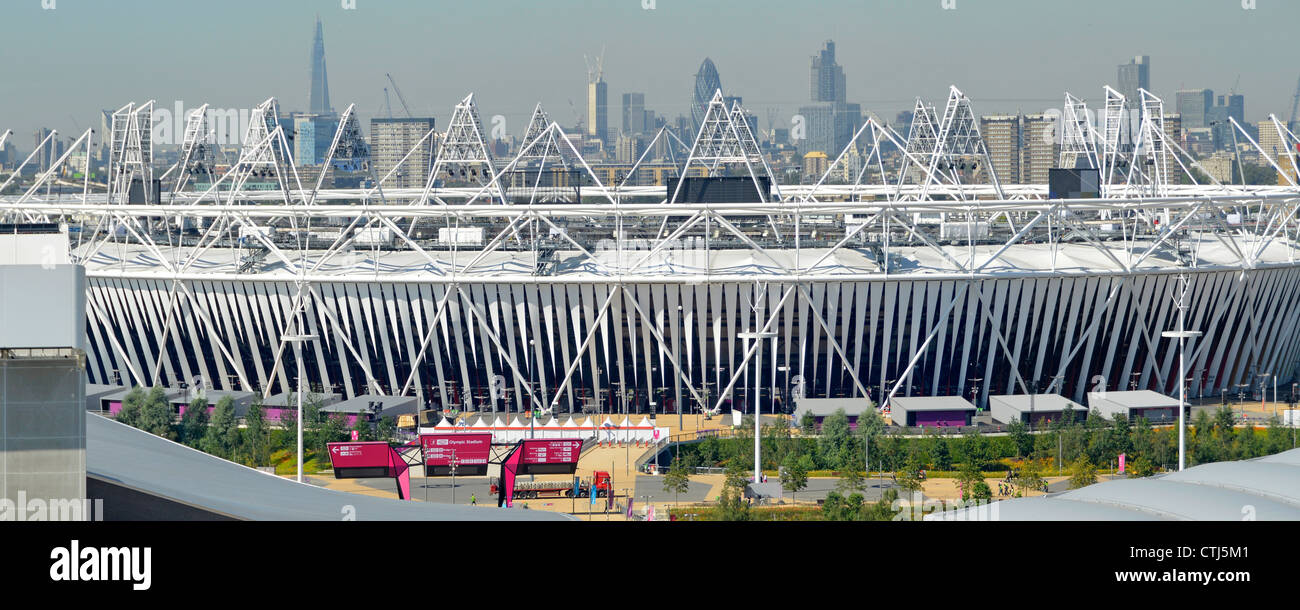 Completed 2012 East London Olympic sports stadium with curtain in ...