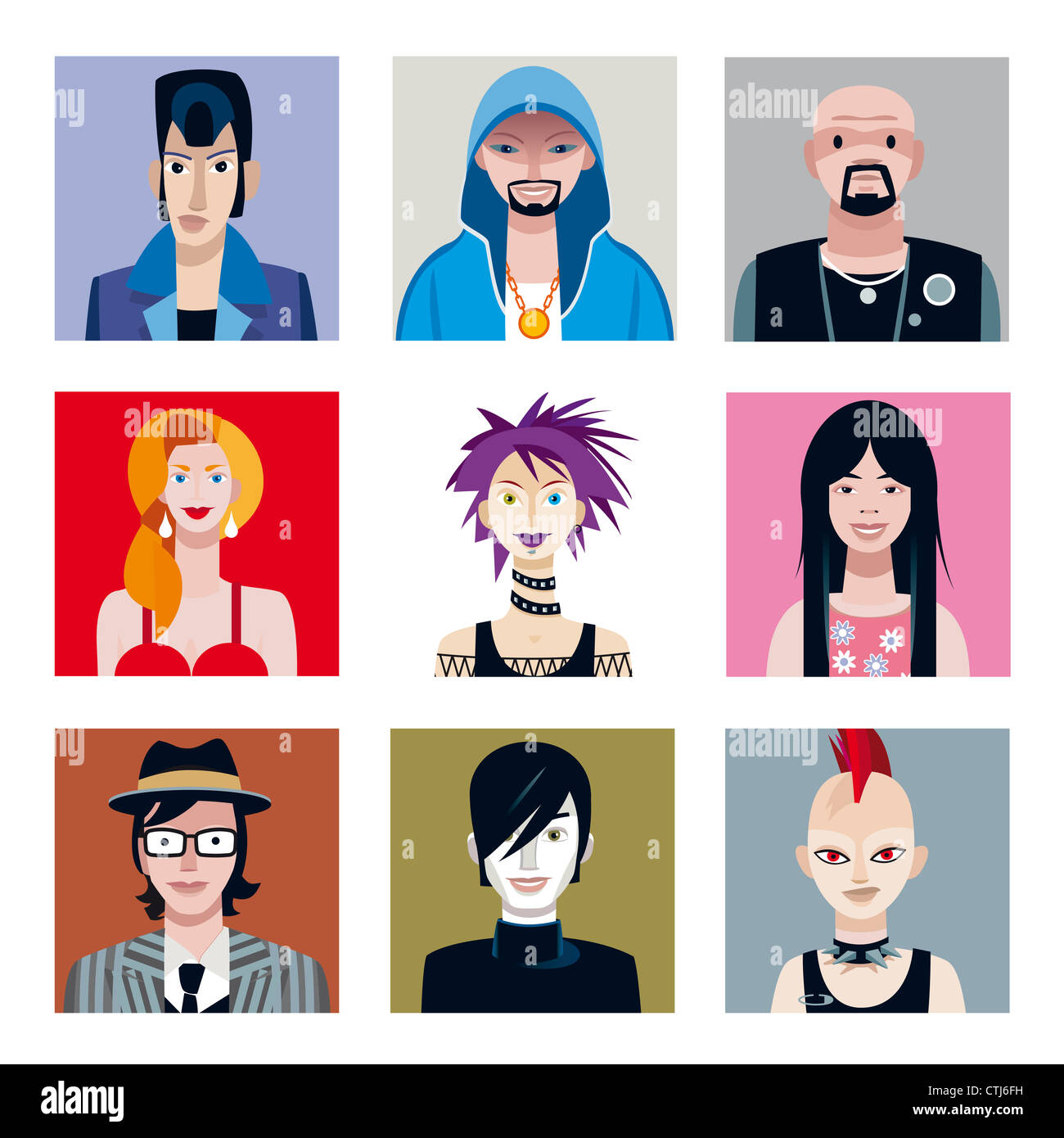 Nine avatar hi-res stock photography and images - Alamy