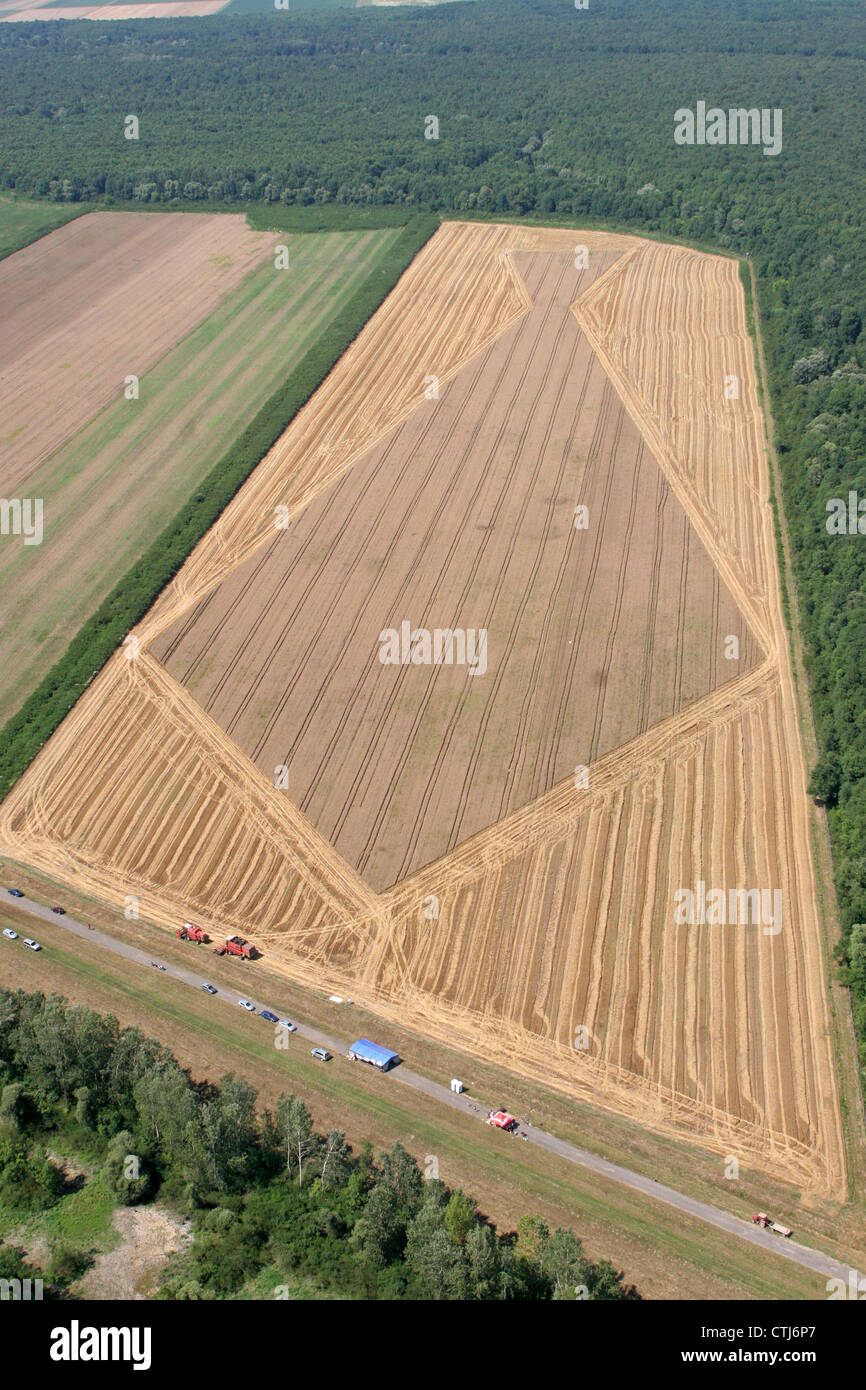 Aerial view gold wheat field hi-res stock photography and images - Alamy