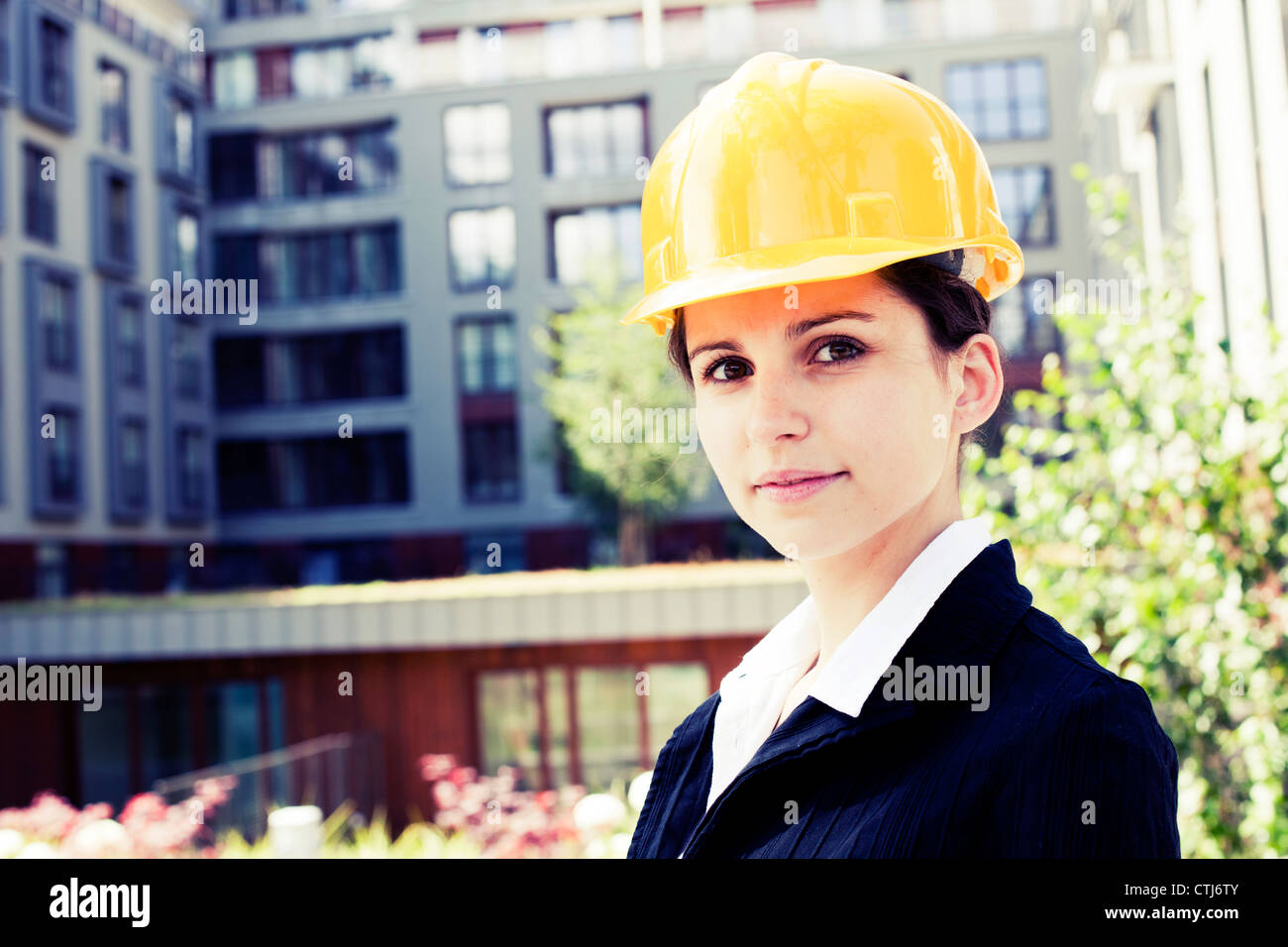 Young Female Construction Engineer Stock Photo - Alamy