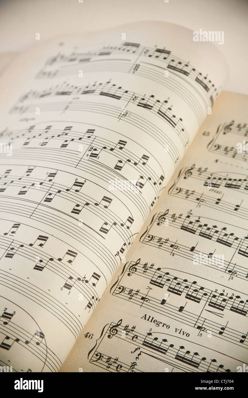 Sheet music. close-up photo Stock Photo - Alamy