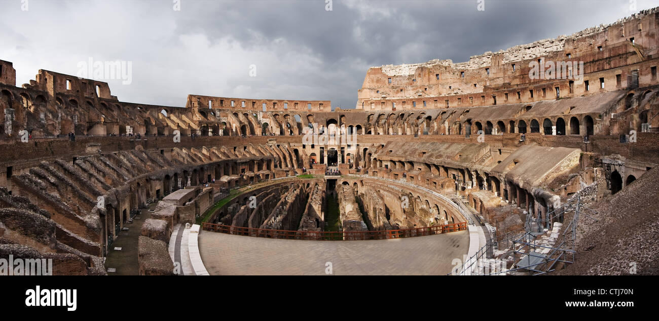 Inside The Colosseum, panorama Stock Photo - Alamy