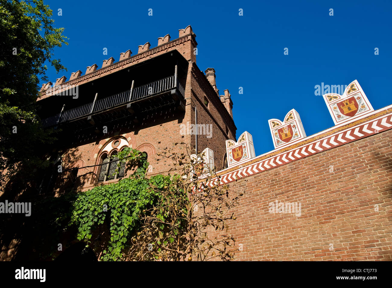 Italy, Piedmont, Turin, medieval village Stock Photo - Alamy