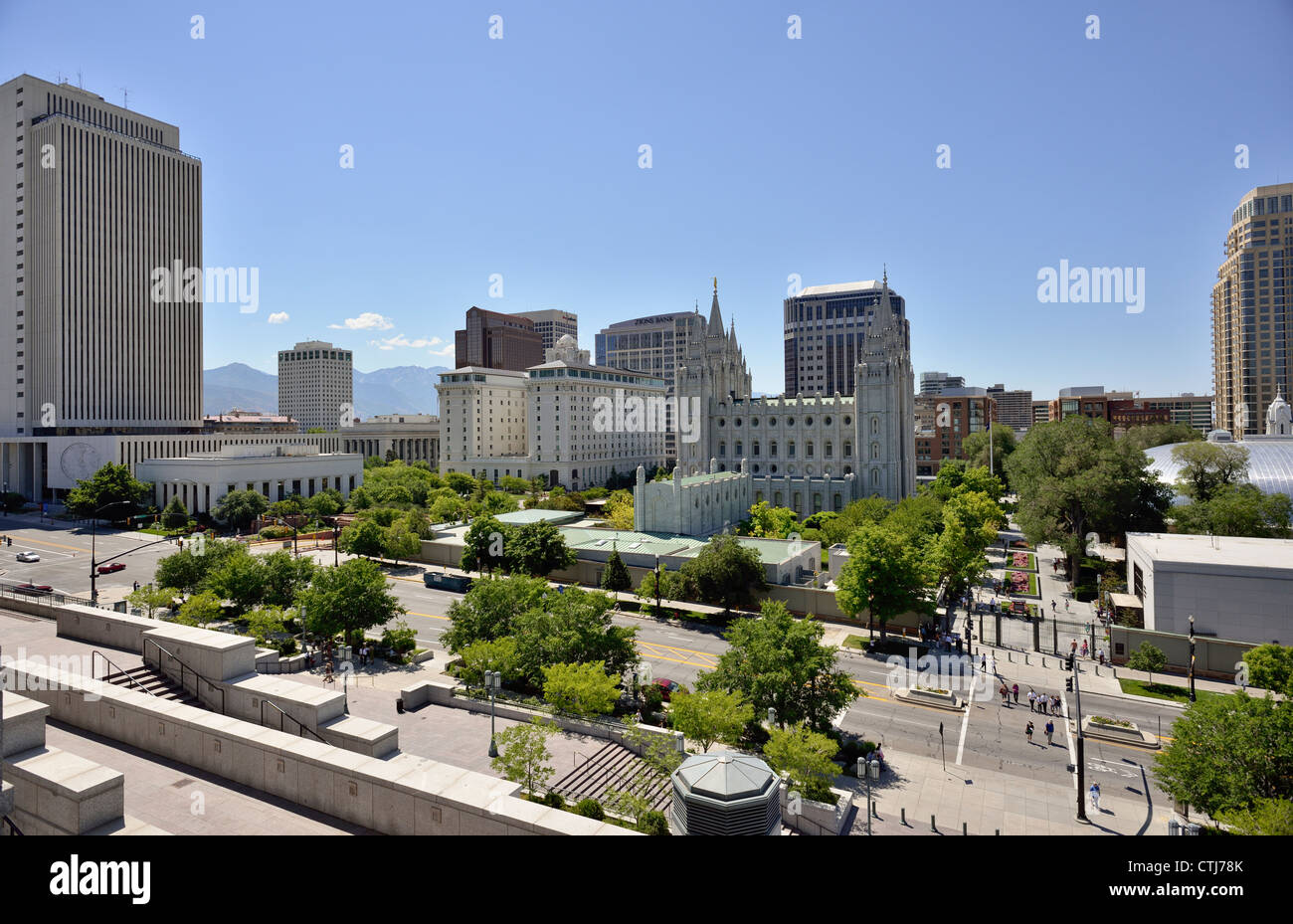 Salt Lake Temple, Temple Square, Salt Lake City, Utah, USA Stock Photo ...