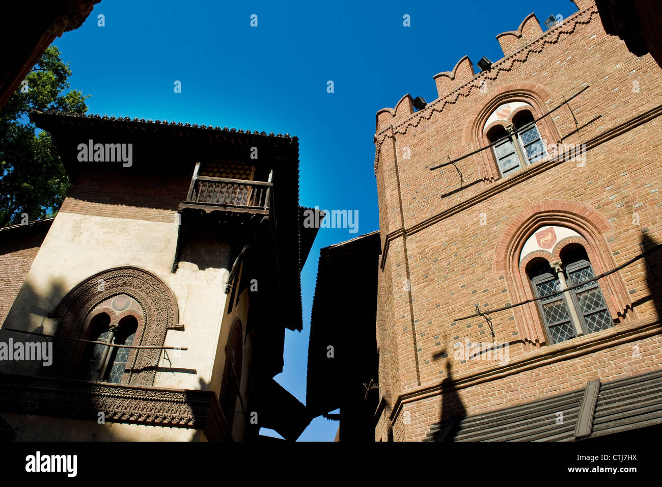 Italy, Piedmont, Turin, medieval village Stock Photo - Alamy