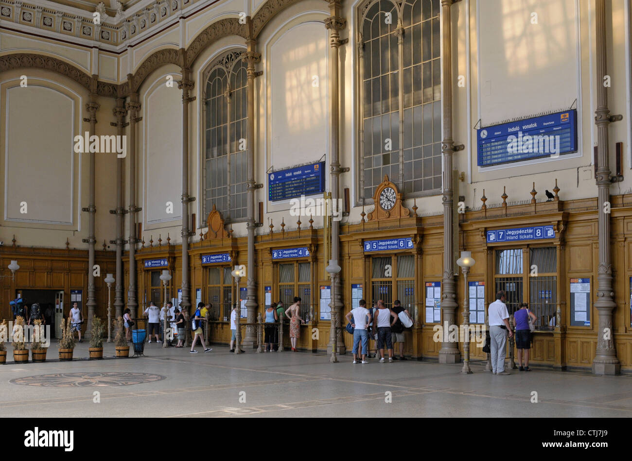 Inside Nyugati railway station Budapest Hungary Europe Stock Photo - Alamy