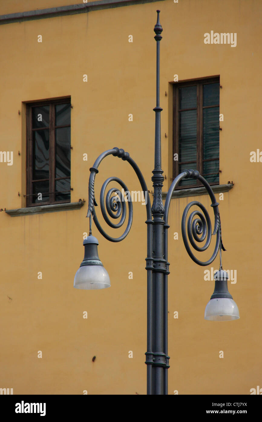 Detail of swirling light post Stock Photo - Alamy