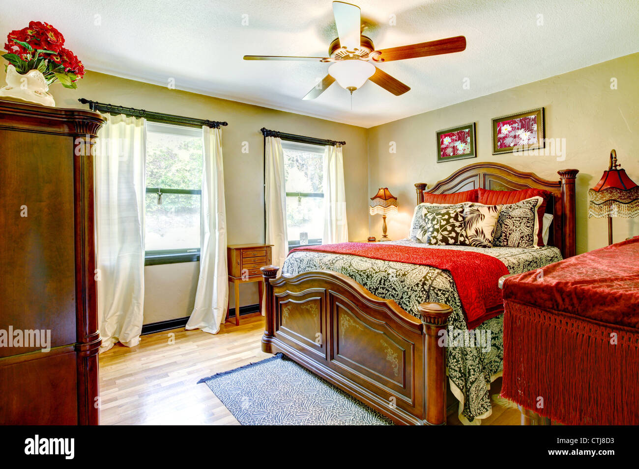 Red Zebra Print Bedding