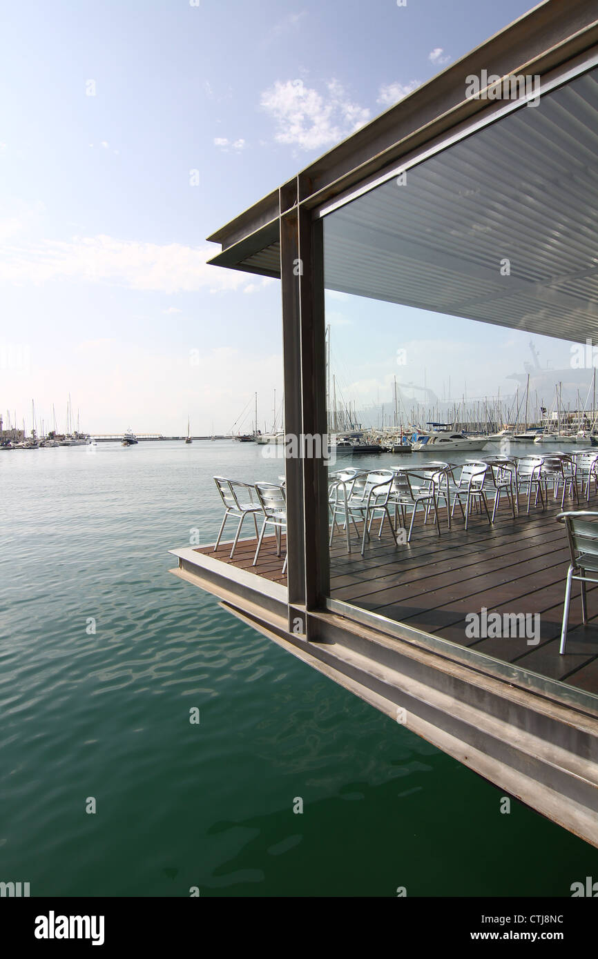 modern architecture in a building surrounded by water Stock Photo - Alamy