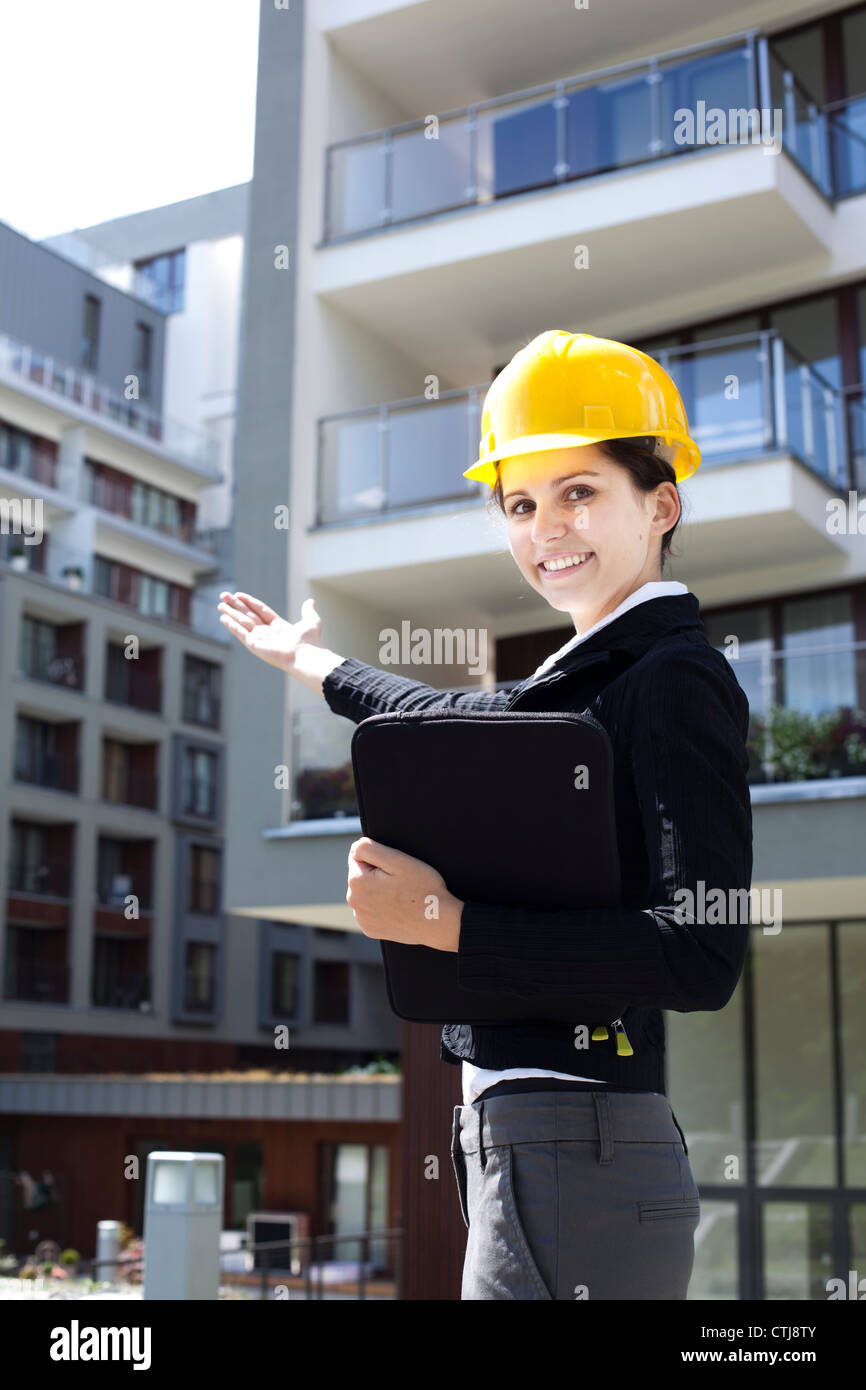 Young Female Construction Engineer Stock Photo - Alamy