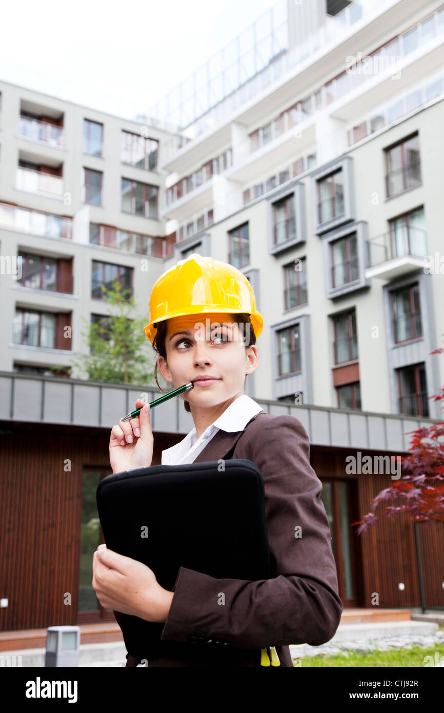Young Female Construction Engineer Stock Photo - Alamy