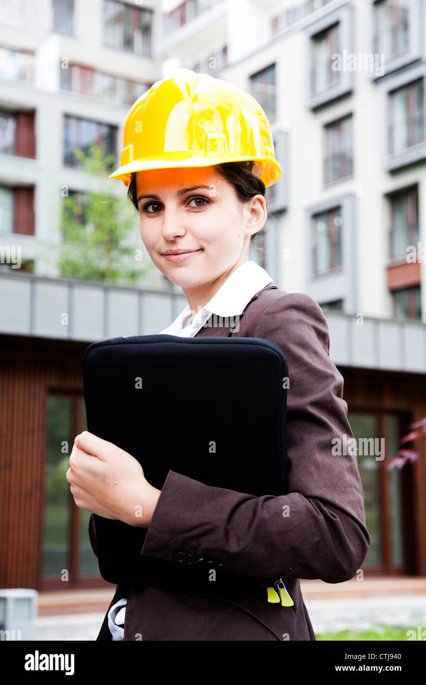 Young Female Construction Engineer Stock Photo - Alamy