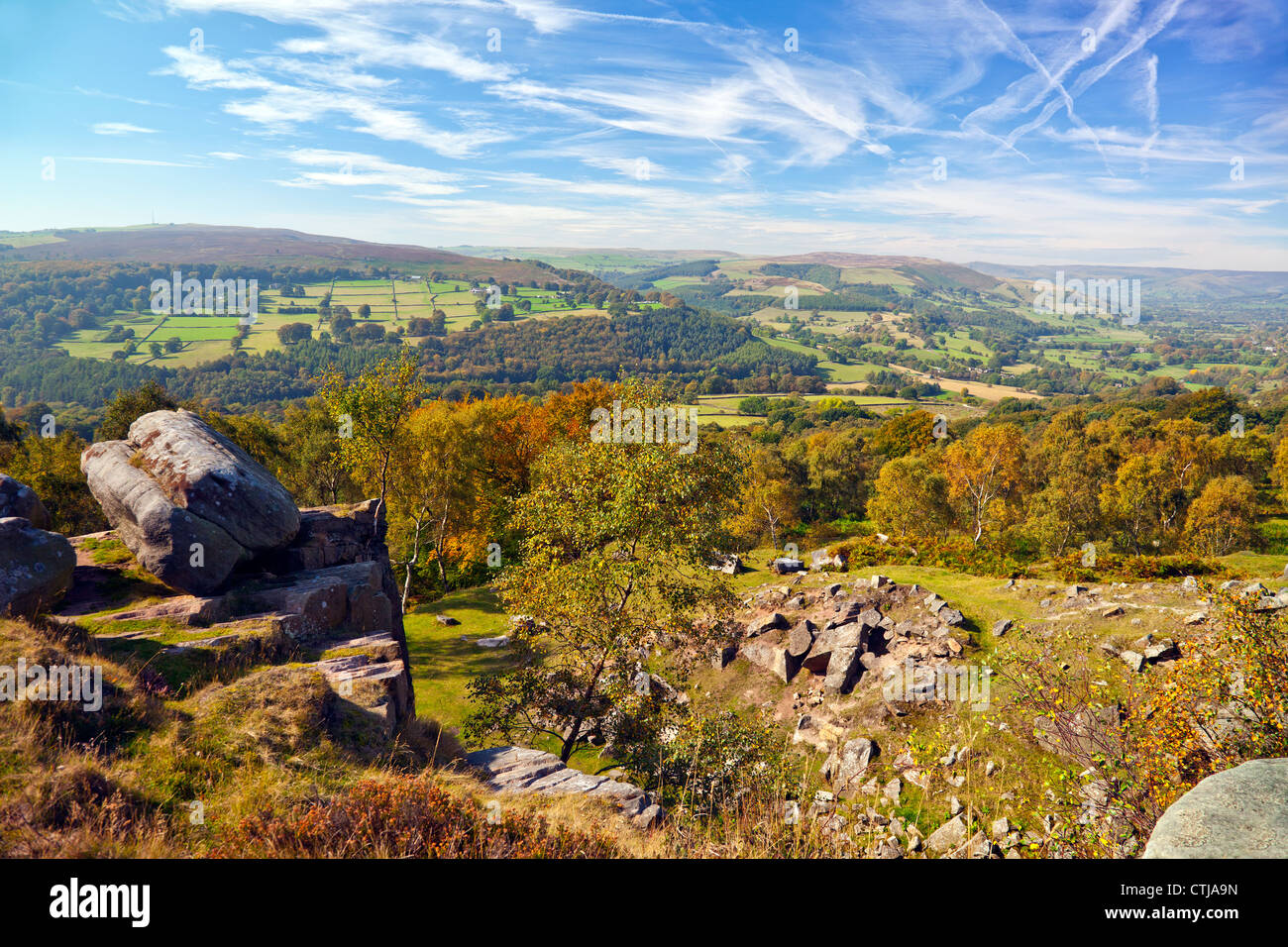 The Derwent Valley from the Surprise View in the Peak District National ...