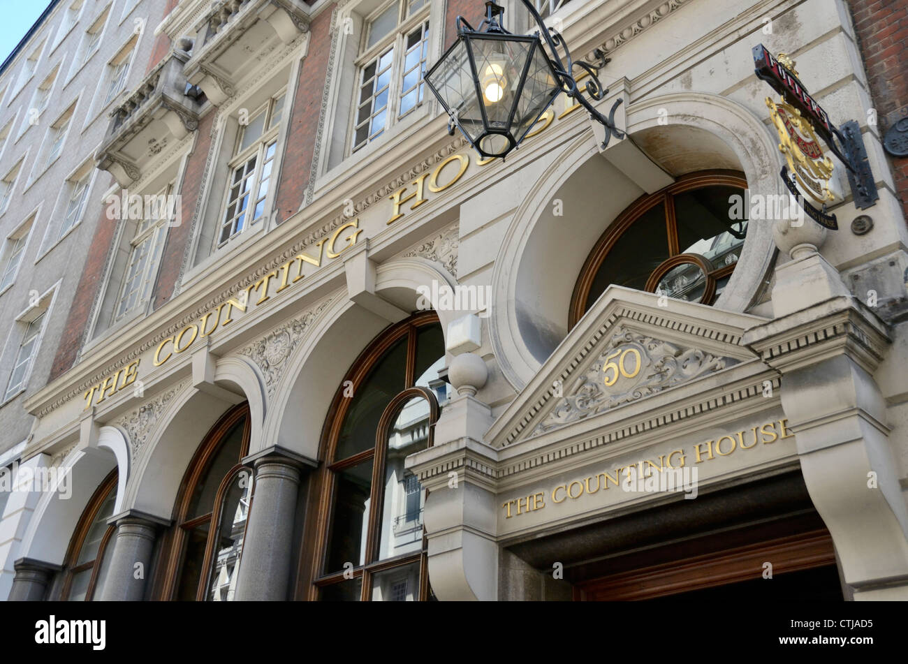 The Counting House pub in Cornhill, City of London, London, UK Stock ...